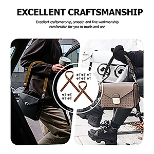 ULTNICE Crossbody Purse Strap 2 Set Leather Handbag Handles Cowhide Leather Purse Straps Replacement Belt with Rivets for DIY Purse Making Sewing Supplies Crossbody Tote