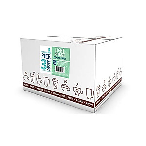 Pier 3 Light Roast Coffee Pods, Compatible with 2.0 K-Cup Brewers, 100 Count