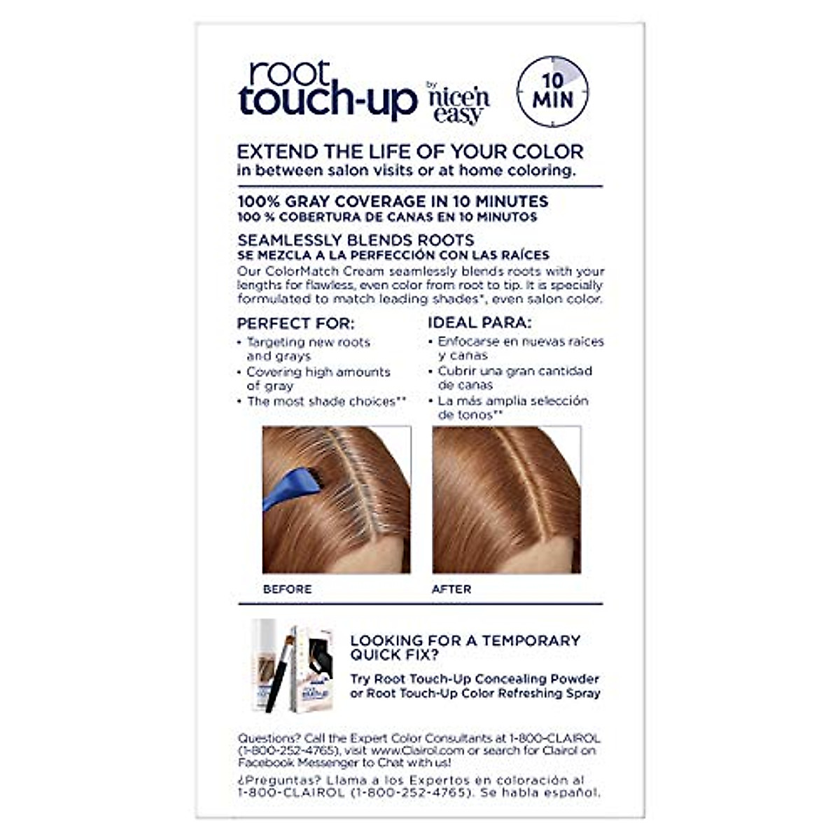 Clairol Root Touch-Up by Nice'n Easy Permanent Hair Dye, 6R Light Auburn/Reddish Brown Hair Color, Pack of 2