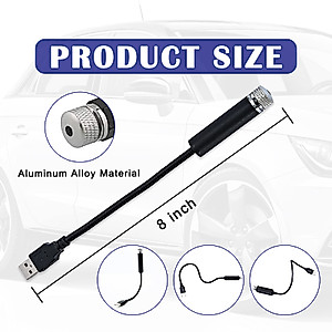 jeseny Pack-1 USB Star Projector Night Light, Car Ceiling Interior Roof Lights, Portable Adjustable Romantic Decorative Lights for Bedroom, Car, Party, Wall, Ceiling (Purple Blue)