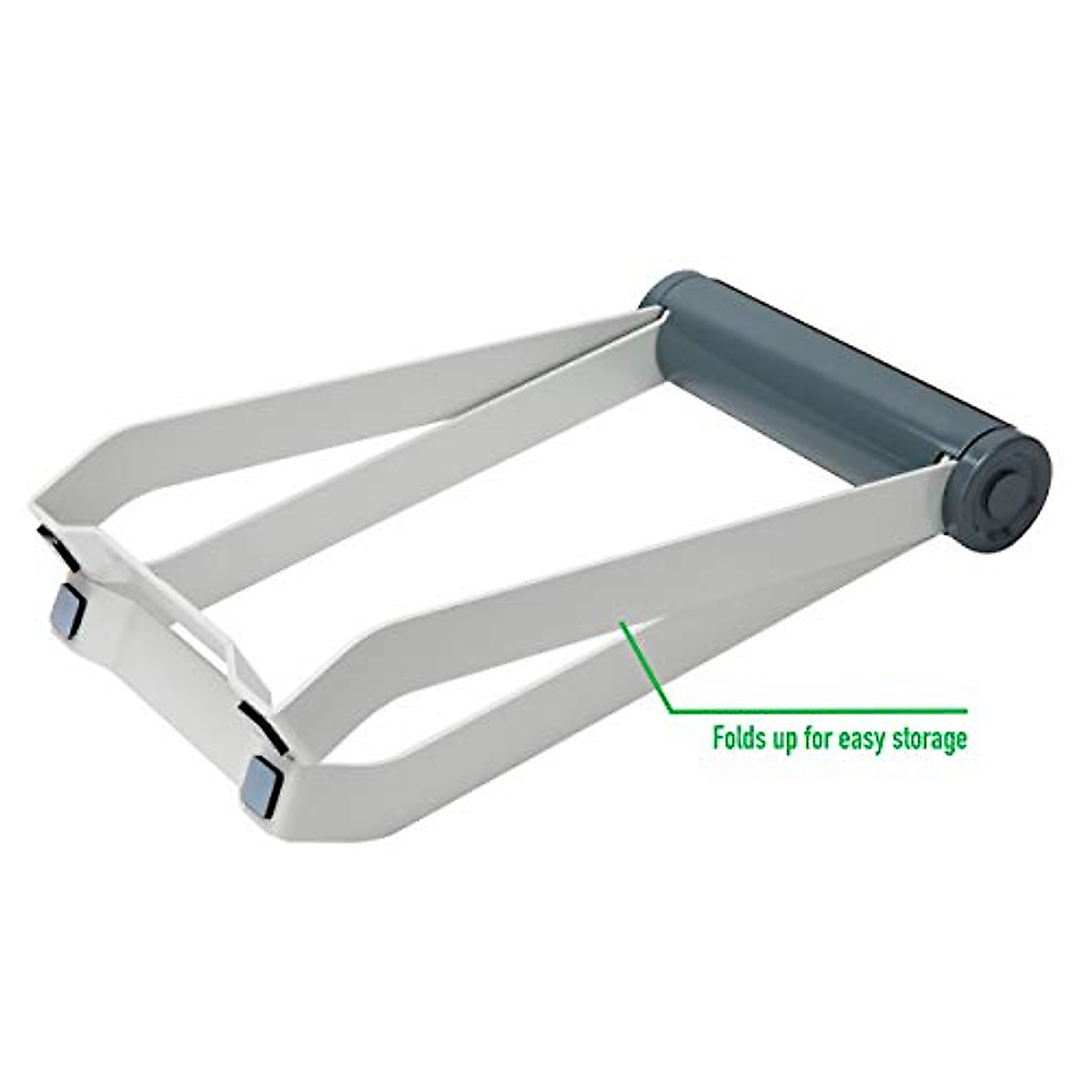 Mind Reader Collapsible, Portable Stand for Tying Laces, Accessibility for Back Pain, Seniors, Elevating Feet, Folding Platform, Plastic Shoe Step, One, Silver