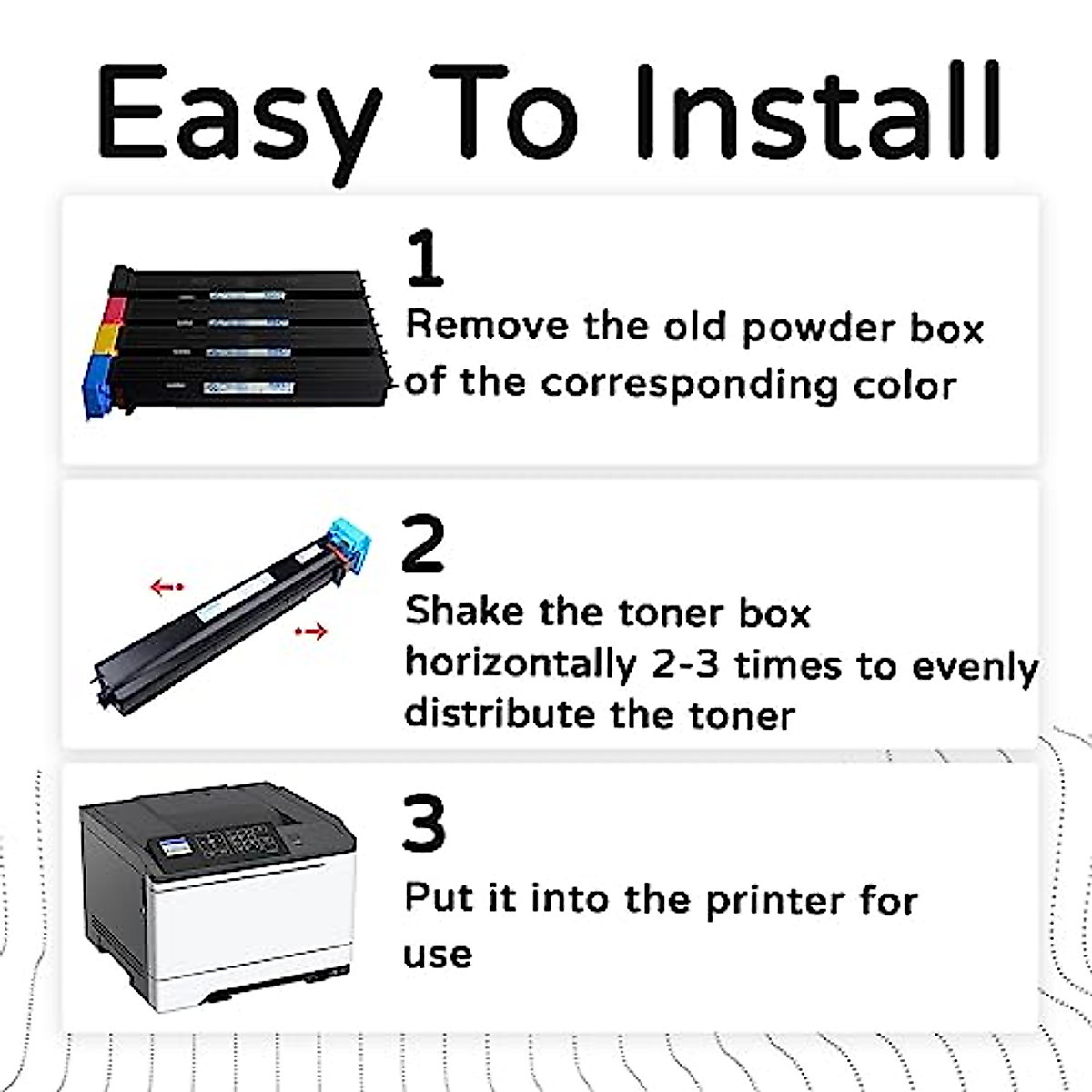 RIOMAN TN611 Toner Cartridge Compatible Replacement for Konica Minolta TN611 to Use with C451 C550 C650 Toner Printer Combo Pack