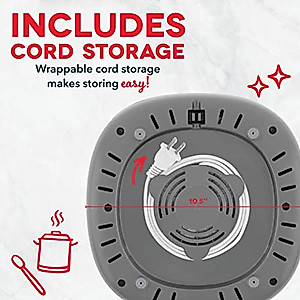 DASH Everyday Electric Cooktop with Infrared Heating, 5 Temperature Settings with Cord Storage, Perfect for RVs, Camping, Dorms, and Small Living Spaces - Graphite