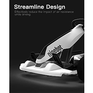 stio GoKart Kit Front Wing Compatible with Ninebot by Segway Go Kart Kit Refit Smart Scooter Parts Front Bumper Plastic Protection Replacements GoKart Original Accessories (White)