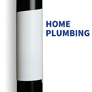 TAPEBEAR Corrosion Protection Pipe Tape, Pipe Wrap Tape for Drain Pipe, Metal Electrical Outdoor Underground Pipe, Waterproof PVC White Tape, Duct Anti-Corrosion and Protection, 2Inch x 33Yard