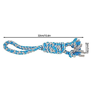 Plcnn Cotton Dog Chew Rope Toys Rope Toy for Large Dogs, Dental Cleaning Chew Toys, Dog Tug Toy for Boredom, Dog Rope Toy for Aggressive Chewers(Blue (for Alcantara 4175))