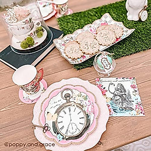 Talking Tables Truly Alice Food Serving Platter 12" x 7.5" a Tea Party Birthday, Multicolor