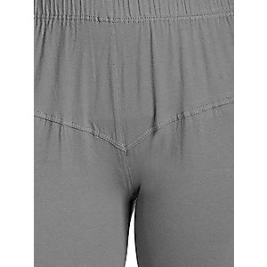 ladyline Extra Long Churidar Leggings Plain Cotton Indian Yoga Workout Pants for Women (2XL-3XL-White)