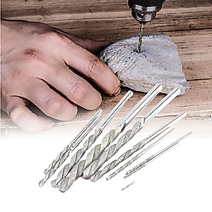 Yosoo 10Pcs DMD Diamond Tipped Drill Bit Set Twist Drill Bits for Glass Tile Stone 0077