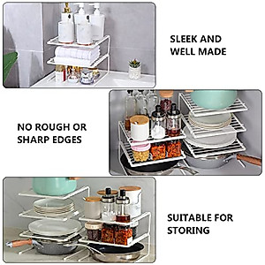 Garneck Kitchen Storage Shelf Under Shelf Basket Wire Storage Racks Wire Storage Shelves Rack Multi- Functional Cabinet