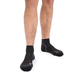 Icebreaker Merino Men's Hike+ Light Mini Sock, Jet Heather, Large