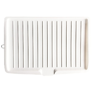 Halyuhn 18 Inch Plastic Dish Drainer Board, Large White Draining Tray with Side Drop Slope Diversion, Water Drain Board Drying Plate Dish Strainer Mat with Non-Slip Base for Bowl Cup Kitchenware