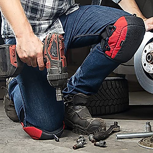 NoCry Non-Slip Work Knee Pads for Men and Women with Thick Soft Foam Padding, Strong Straps and with Easy-Fix Clips - Perfect Flooring Knee Pads, Womens Knee Pads for Gardening and Soft Knee Pads