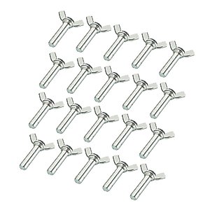 uxcell Wingbolt Butterfly Wing Thumb Hand Screws Bolts M8x30mm 1.25mm Pitch Carbon Steel 20pcs