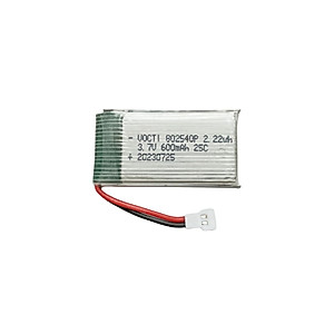 VOCTI 3.7V 600mAh Lipo Battery 25C for Syma X5C X5SW X5C-1 X5SC S5W MJX X708 CX-30W CX-31 CW4 S5C S5W SS40 FQ36 H42 T32 T5W Quadcopter Drone Aircraft Battery with Charger (5 pcs)