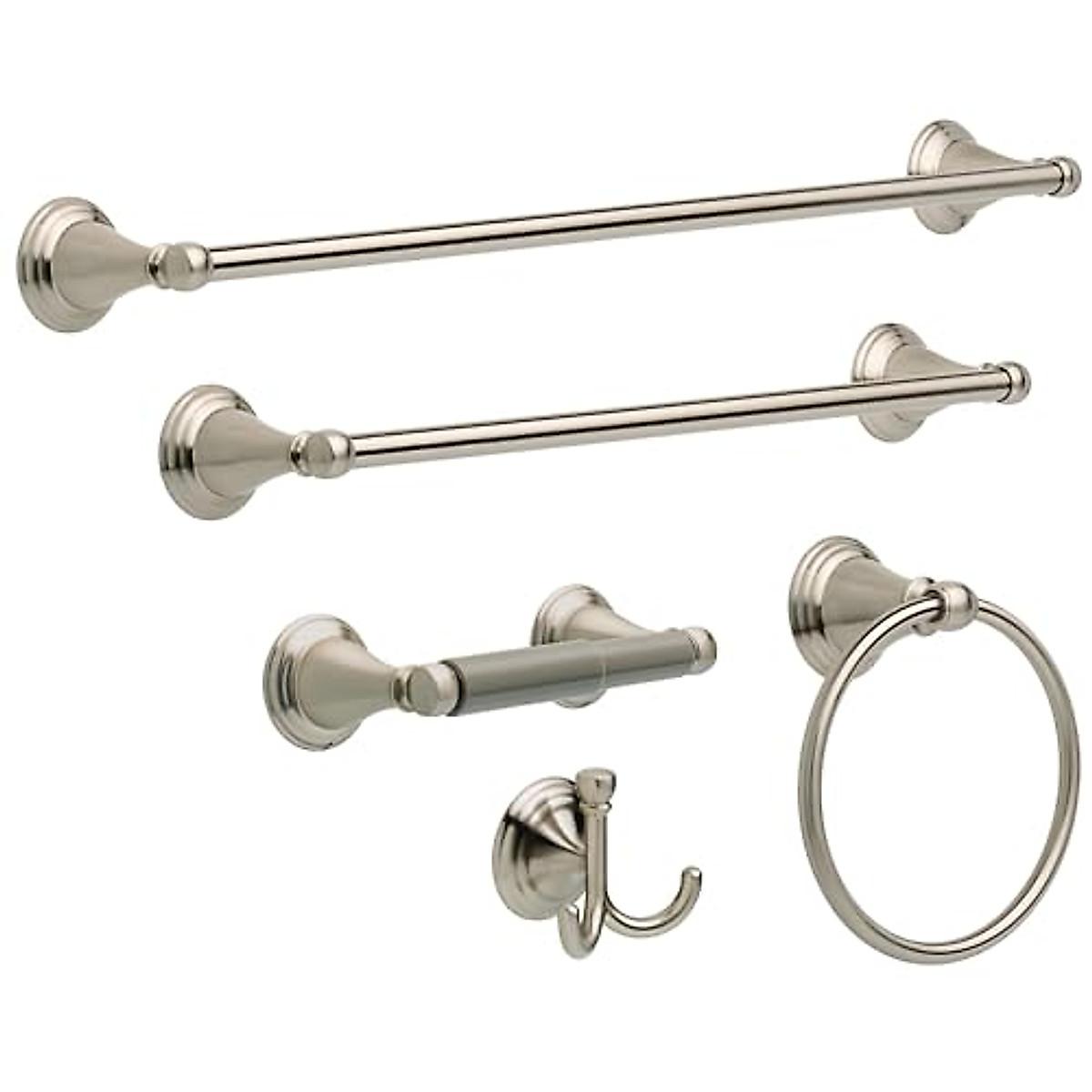 DELTA 79650-BN Windemere Toilet Paper Holder, 8.31 x 3.46 x 2.36 Inches, SpotShield Brushed Nickel