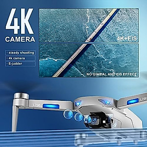 HHD Drones with Camera for Adults 4k, Easy GPS Quadcopter for Beginner with 40 mins Flight Time, 5G FPV Transmission, Auto Return Home, Follow Me，2 Batteries