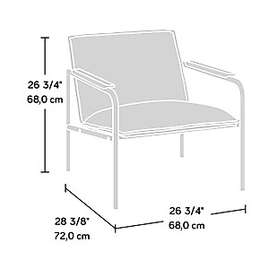 Sauder Boulevard Cafe Modern Lounge Chair in Ivory, Ivory Finish