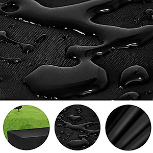 Round Patio Table Cover, Outdoor Couch Cover Waterproof Round 42 x 28 Inch, Outside Dining Set Cover Table and Chair Covers Heavy Duty, (Round 42" DIA x 28" H // 108x71cm)