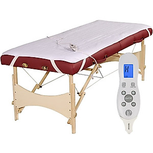 Spa Luxe Deluxe Electric Warmer Pad for Massage Tables - Digital Heat Control, Auto Shut-Off, Fits 73” x 32” Tables