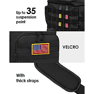 TACTICISM Tactical Lunch Box for Men, 12L MOLLE Lunch Bag Adult, Up to 8 Hours Insulated lunchbox, Large Durable Leakproof Cooler with Detachable Water Bottle Pouch, for Work Camping Fishing, Black