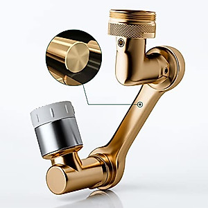 PSVOD Faucet Extender for Bathroom Sink Universal,1080 Faucet Extender Brass,Universal Splash Filter Faucet 1080 Rotating,2 Water Outlet Modes,for Sink Household