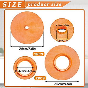 4 Pcs Pipe Valve Gasket Kit Includes Mixing Valve Seal 4-1/2 Inch and Pipe Seal 3/4 Inch Opening, Waterproofing Round Pipe Gasket Seal for Shower Valve and Shower Head Gasket Seal