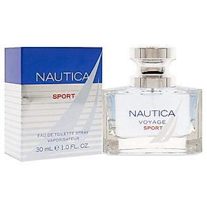 Nautica Voyage Sport Eau de Toilette Spray, Vegan Formula, Eau de Toilette, Sophisticated Fresh Woody Blend, 1.0oz.