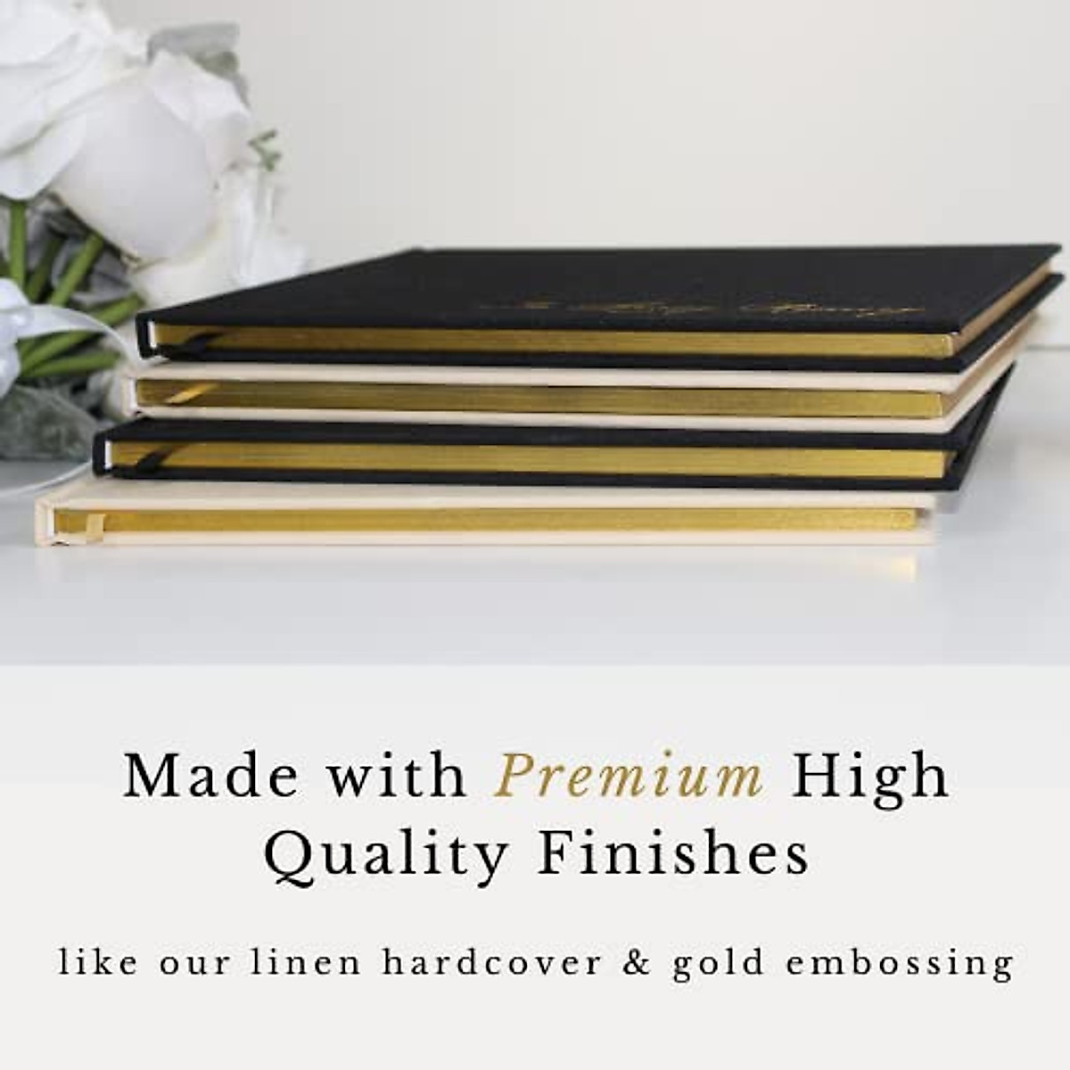 Funeral Guest Book - Elegant in Loving Memory Memorial Service Guest Book for Funeral with Matching Share A Memory Table Stand - 250 Guests Entries with Name & Address, Hardcover (Black)
