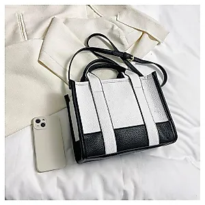 WolmaSup The Tote Bag for Women Leather The Tote Bag Dupes Mini Handbags White Black