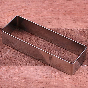 Rectangle Cake Mousse Mold - Stainless Steel Baking Molding Forming Layering Cake Pastry Ring, Cutters Square Baking Metal Ring Molds