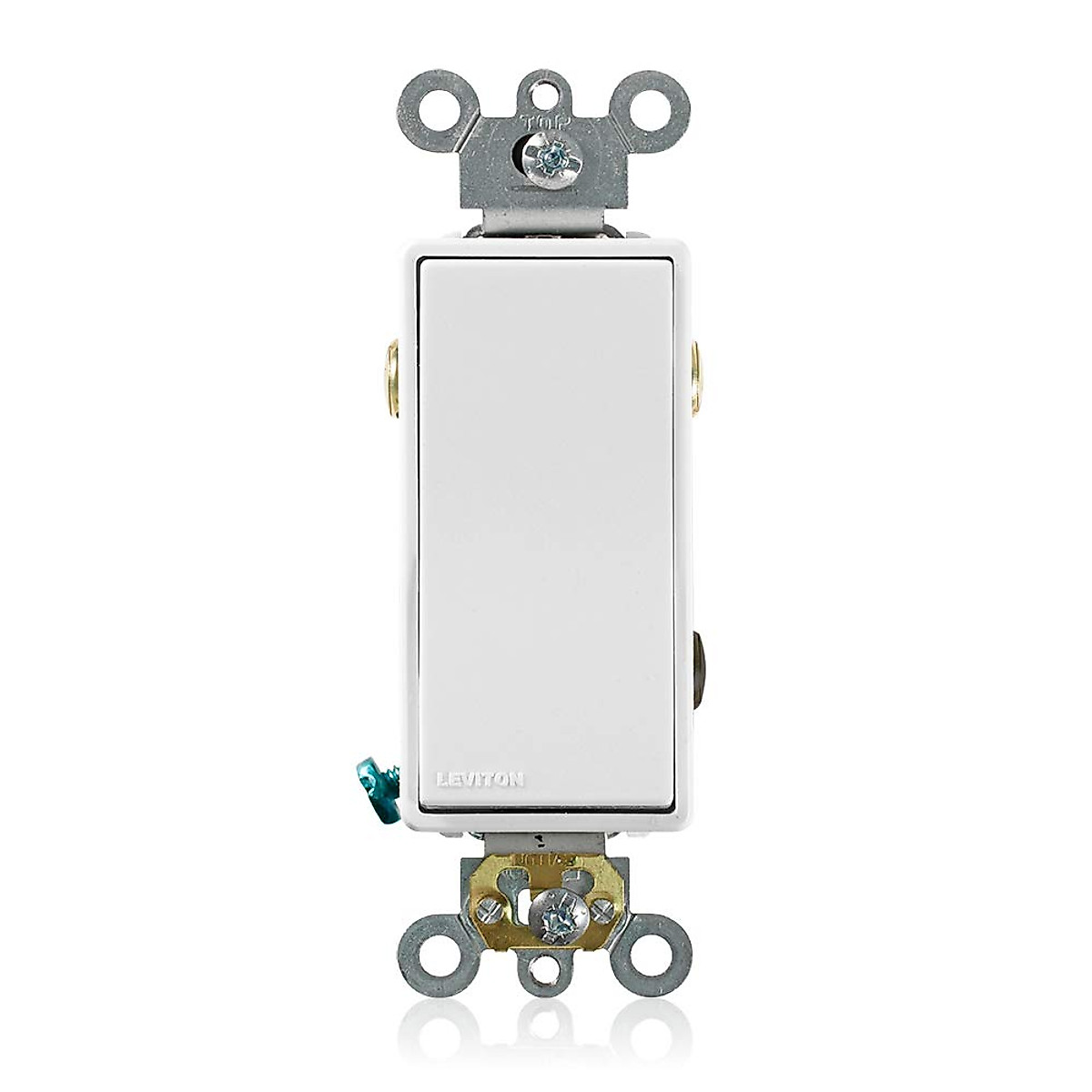 Leviton 5623-2W 20 Amp, 120/277 Volt, Decora Plus Rocker 3-Way AC Quiet Switch, Commercial Grade, White