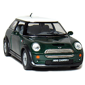 KiNSMART Mini Cooper S 5inch 1:28Scale Die Cast Metal Model Toy Cars Green
