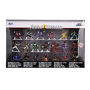Jada Toys Power Rangers 1.65" Die-cast Metal Collectible Figures 20-Pack, Toys for Kids and Adults, Silver