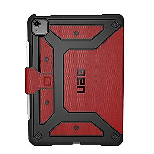 URBAN ARMOR GEAR UAG iPad Air 10.9-inch (4th Gen, 2020) Case Metropolis Folio Slim Heavy-Duty Tough Multi-Viewing Angles Stand Military Drop Tested Rugged Protective Cover, Magma