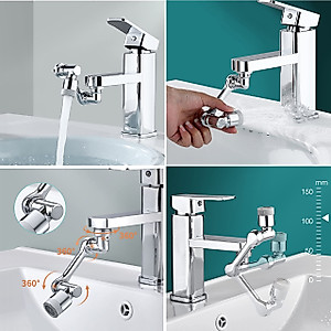 Faucet Extender for Kitchen Sink Universal,Faucet Extender for Bathroom Sink Brass,Splash Filter Faucet Extender,2 Water Outlet Modes,for washbasins
