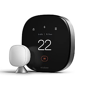 New 2022! ecobee Smart Thermostat Premium with Smart Sensor, Siri or Alexa Built in Air Quality Monitor