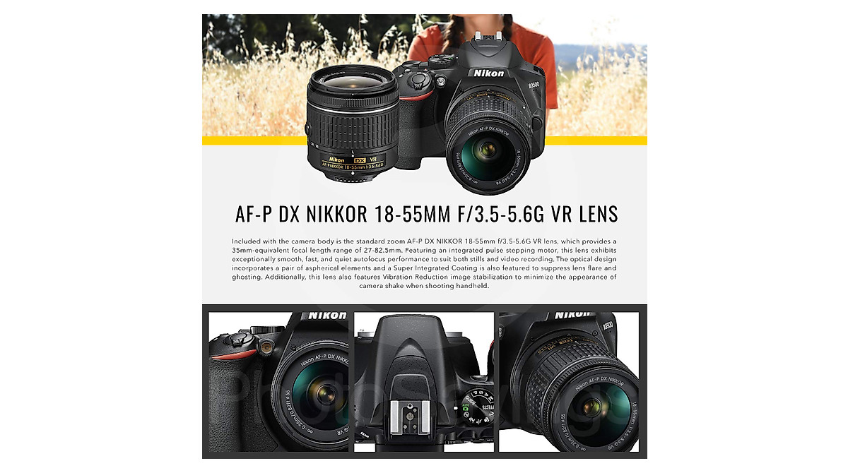 Nikon D3500 DSLR Camera Bundle with 32GB Card & Accessories