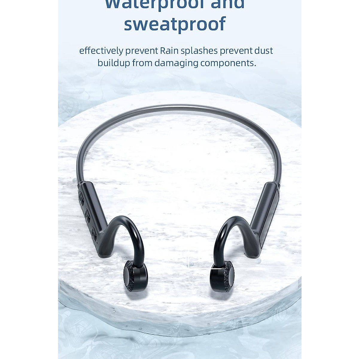 Bone Transmission Air Transmission Earphone Blue Tooth, Water Proof Sport Earphone (Green)