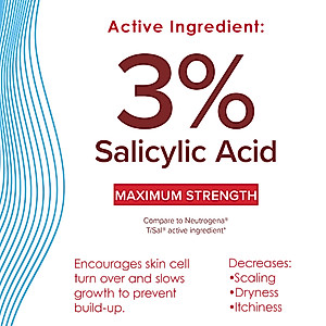 True+Real Salicylic Acid Anti-Dandruff Shampoo 3% Salicylic Acid, 4.4 Fl Oz