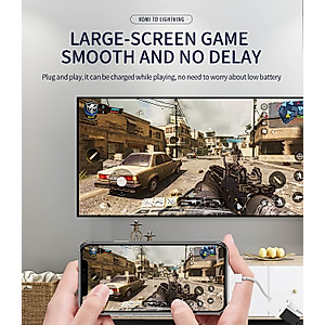 HOYULLI Lightning to HDMI Adapter for TV, iPhone 12, 13, Pro Compatible, 1080p Resolution, Easy to Use, Wide Compatibility