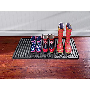 WeatherTech BootTray for Entryway - Durable Mat for Boots, Shoes, Traps Water and Dirt (16"x36") - Black