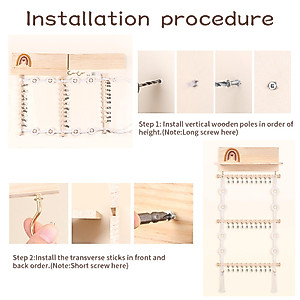 POVETIRE Rainbow Headband Holder for Baby Girl,Boho Bow Holder for Girls Hair Bows Hair Accessories Organizer Wall Hanging Nursery Decor for Toddler Girl Room