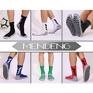 MENDENG Grip Soccer Socks Men Soccer Socks Youth Non Slip Anti Slip Gripper Yoga Hospital Football Accessories Soccer Training Equipment Baseball