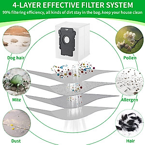 20 Pack Vacuum Bags - Compatible Replacement Dust Bags for iRobot i1+, i3+ (3550), i4+ (4552), i6+ (6550), i7+, i7Plus, j7+ (7550), i8+ & s9+ Series | Automatic Dirt Disposal Bags