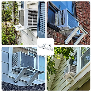 TOPOWN Air Conditioner Support Bracket, AC Support Bracket Window Ac Bracket No Drilling Ac Brackets for Windows No Drilling-Holds Up to 200 lbs