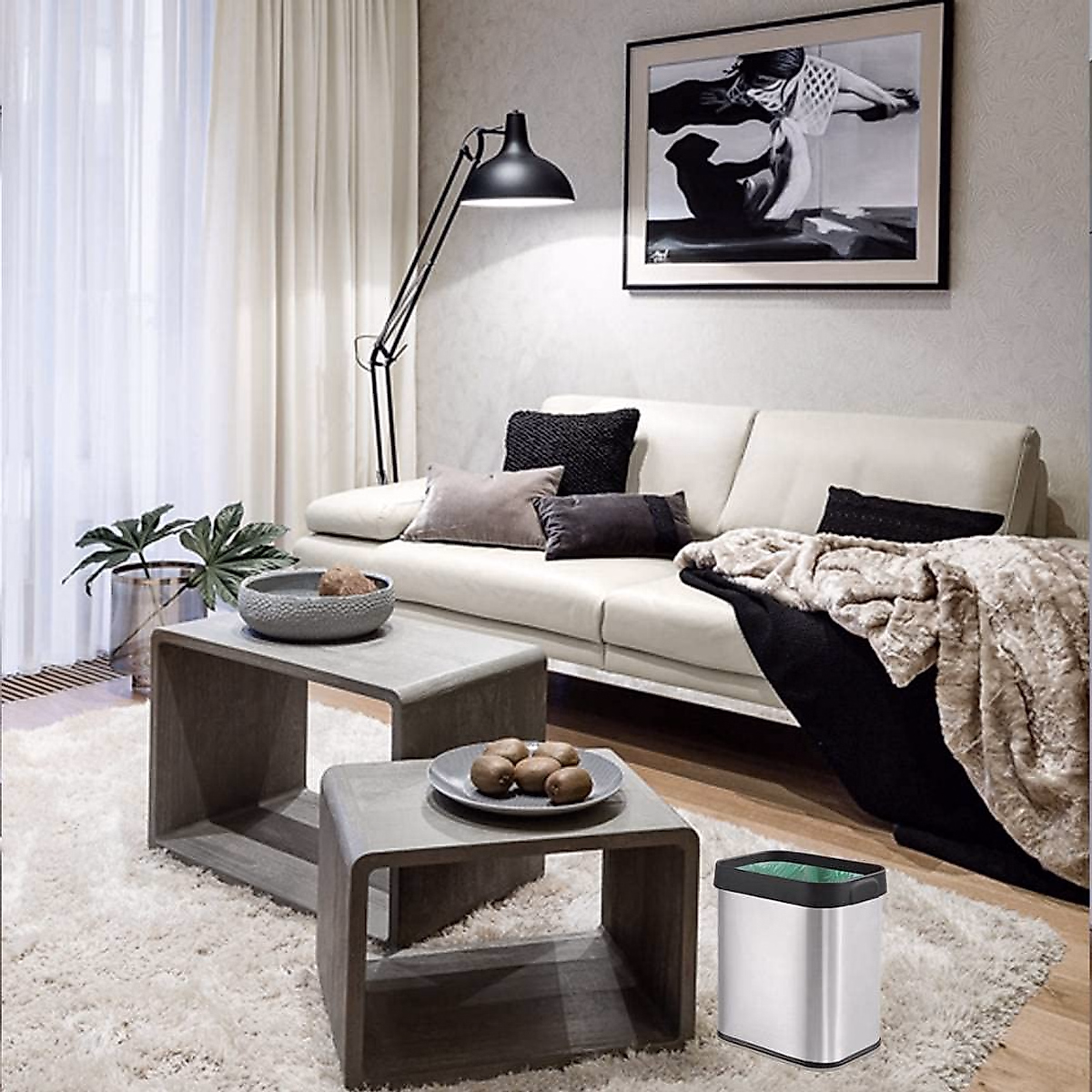 180 Organic Garbage Bags 2-3 Gallon With Handle, AURMOO Organic Trash Bags, Kitchen Food Organi Waste Bags, Bio Garbage Can Liners for Family, Office(40X59cm,Green)