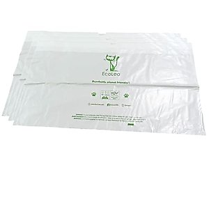 EcoLeo Liners, Compatible with Litter-Robot 4 & 3, Compostable, Plastic-Free bags with Drawstrings, Thick, for Automatic Litter Box Waste Drawers (Robot 4 & 3, 40-Count)