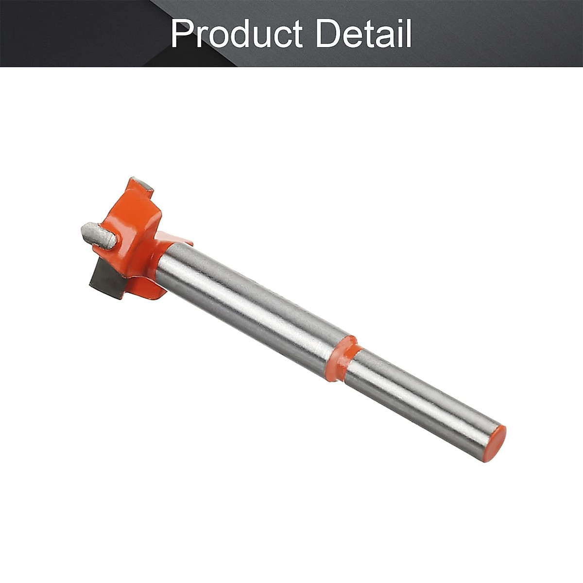 Utoolmart Forstner Drill Bits, 22mm Cemented Carbide Wood Cutter Tool, Round Shank Woodworking Hole Saw Cutter, 85mm Length Woodworking Hole Boring Bit, Orange