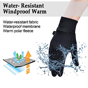 EAGLEFLY Winter Womens Gloves Touch Screen Water Resistant Warm Gloves for Outdoor Walking,Riding,Cycling,Running and Driving for Men and Women tactical gloves (Black small)